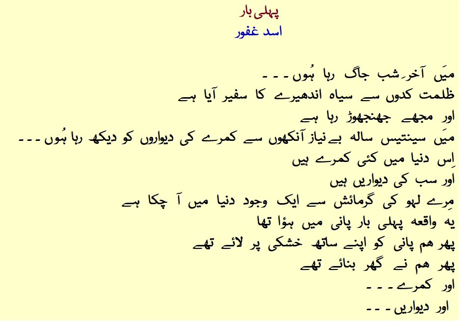 Dareechah-e-Nigaarish - Asad Ghafoor